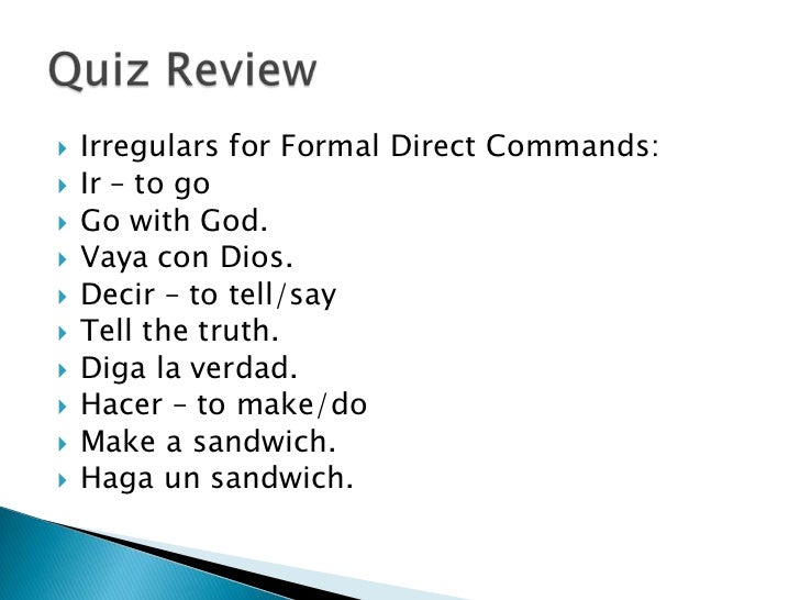 Commands Spanish II commands-spanish-ii