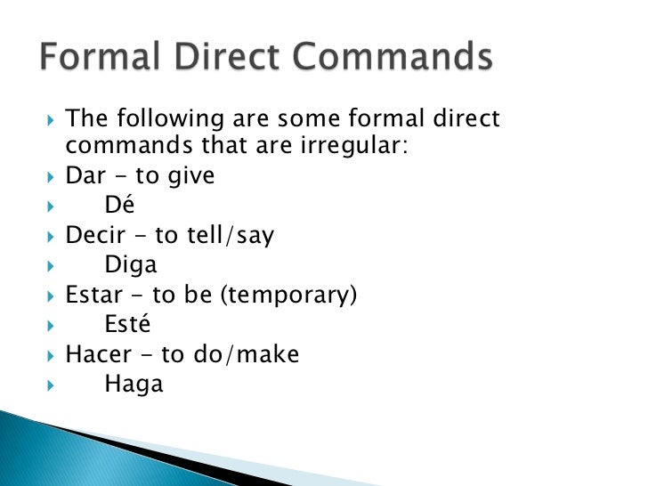 Commands Spanish II commands-spanish-ii