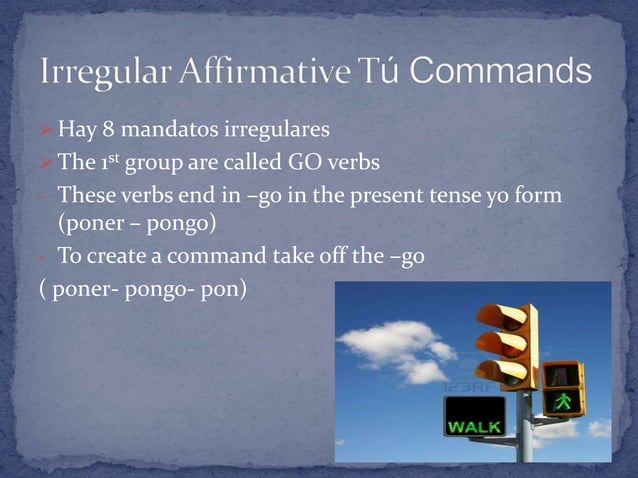 Mandatos afirmativos de tú | PPTX