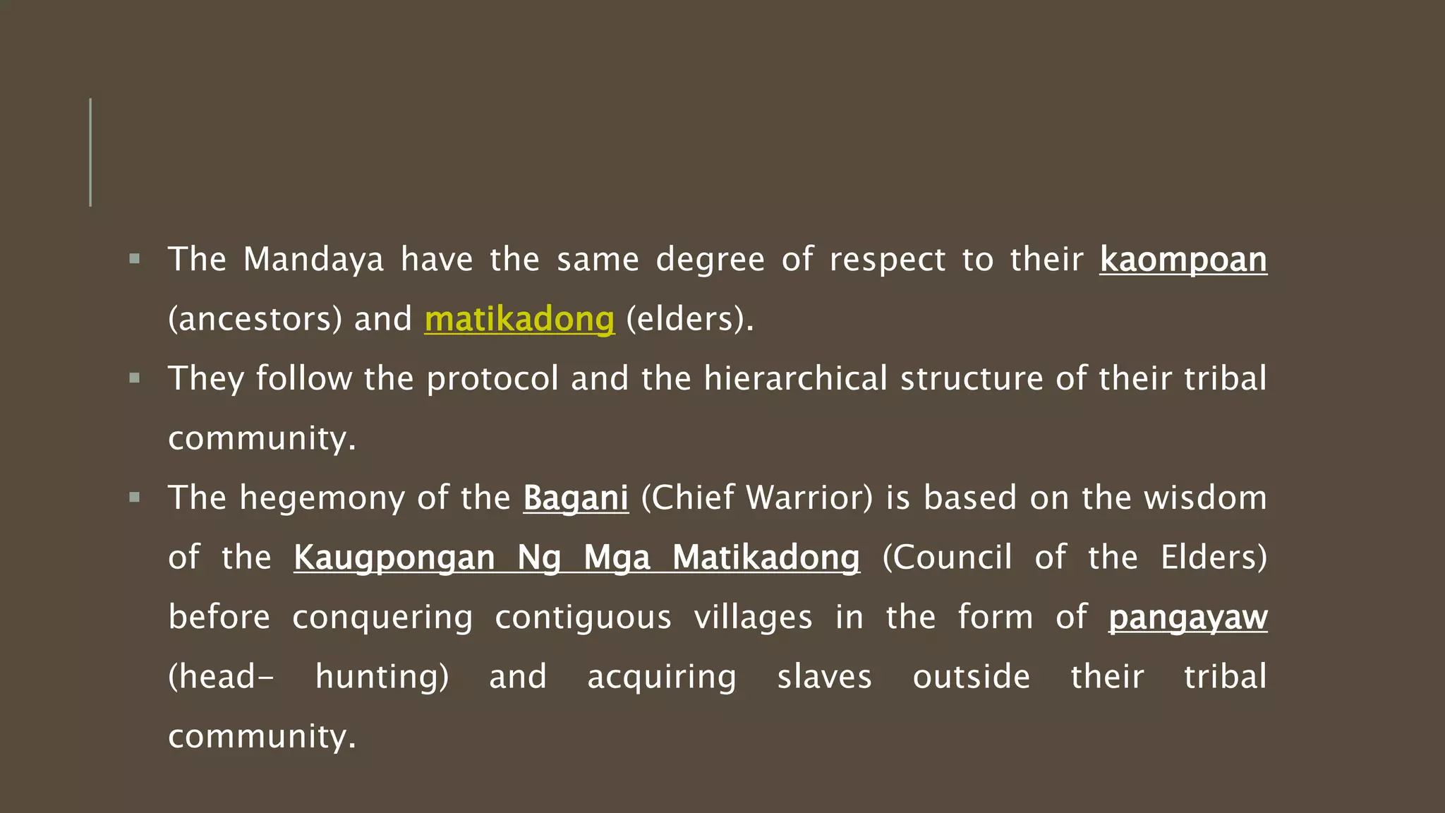 Mandaya Ethnic Tribe | PPT