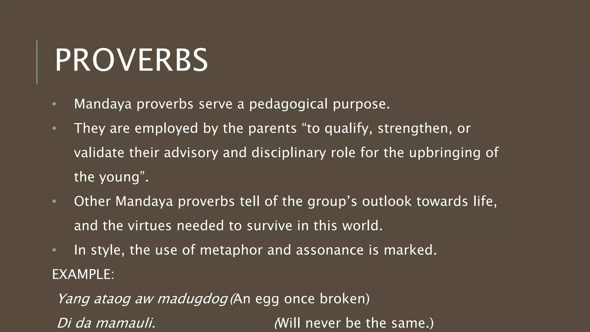 Mandaya Ethnic Tribe | PPT