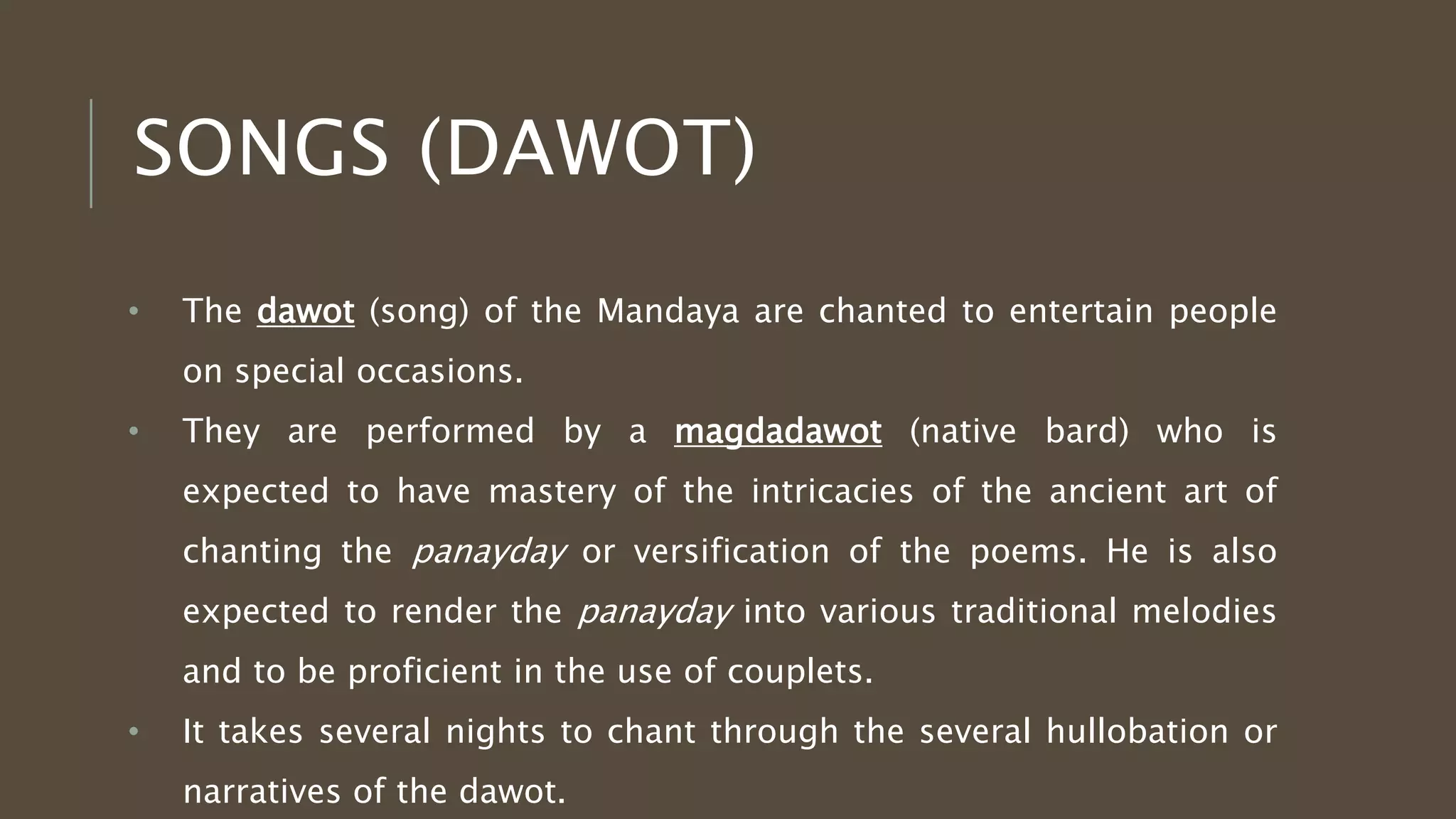 Mandaya Ethnic Tribe | PPT