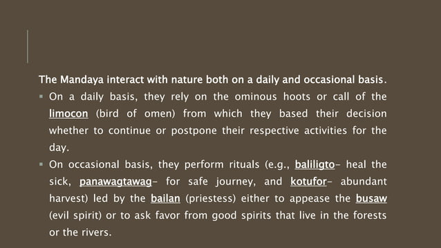 Mandaya Ethnic Tribe | PPT