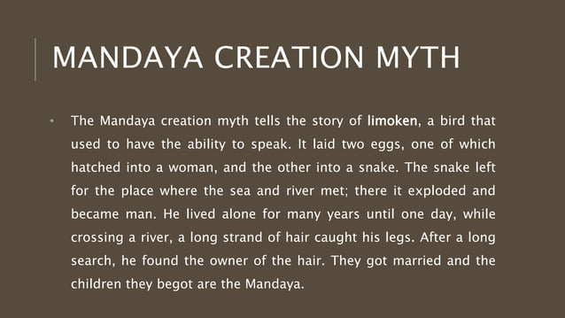 Mandaya Ethnic Tribe | PPT