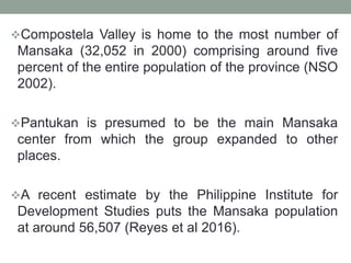 Indigenous Tribe-MANDAYA, MANSAKA, TIRURAY.pptx