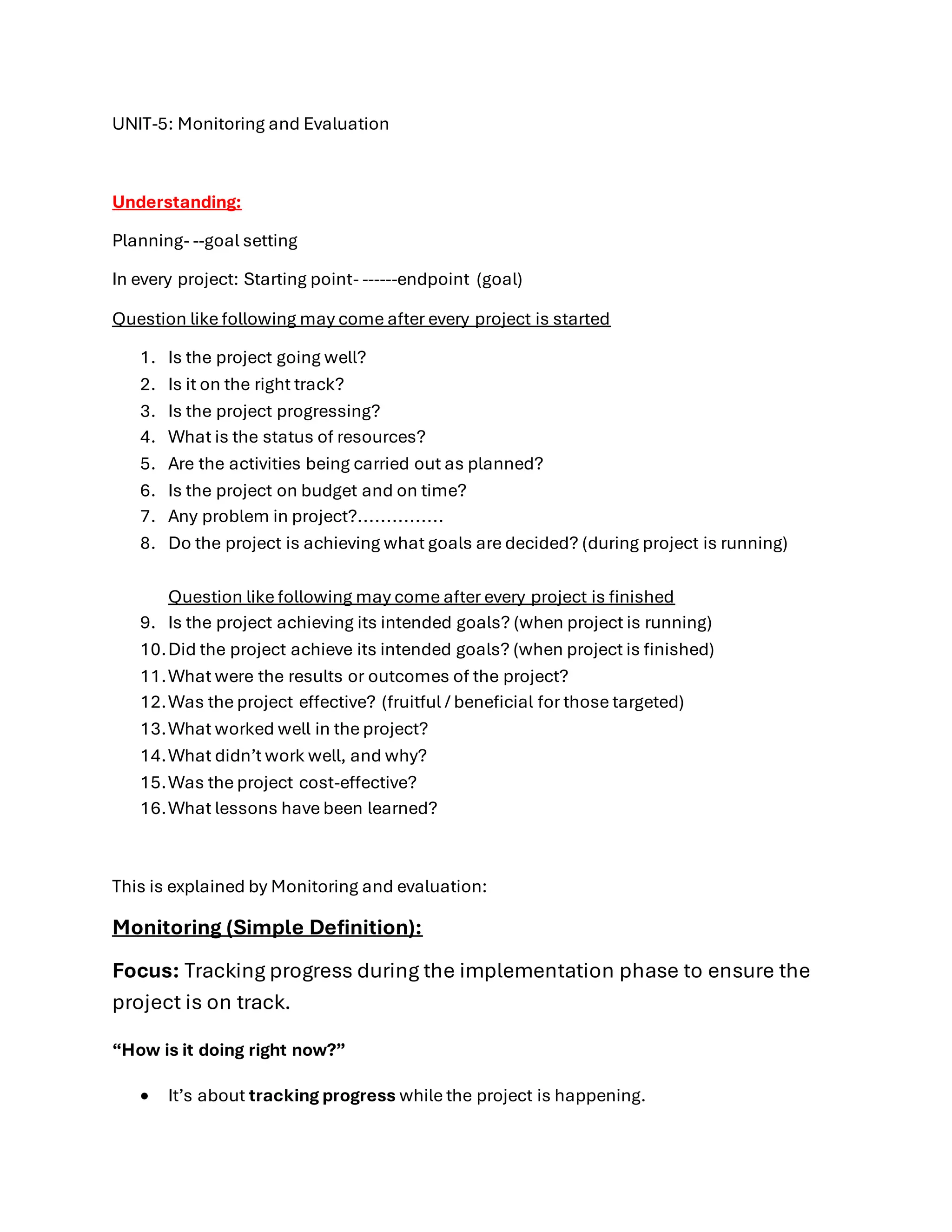 #MPA Monitoring and Evaluation of Project Under Project Management | PDF