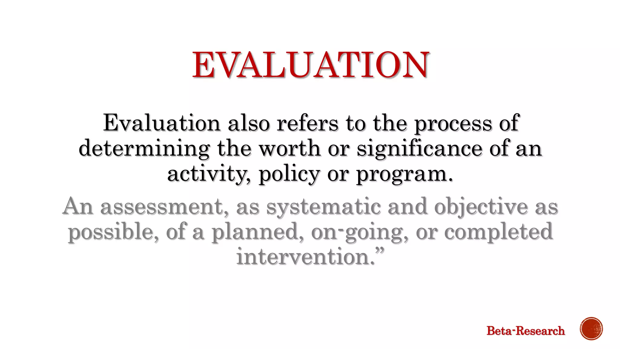 Monitoring and Evaluation | PPTX