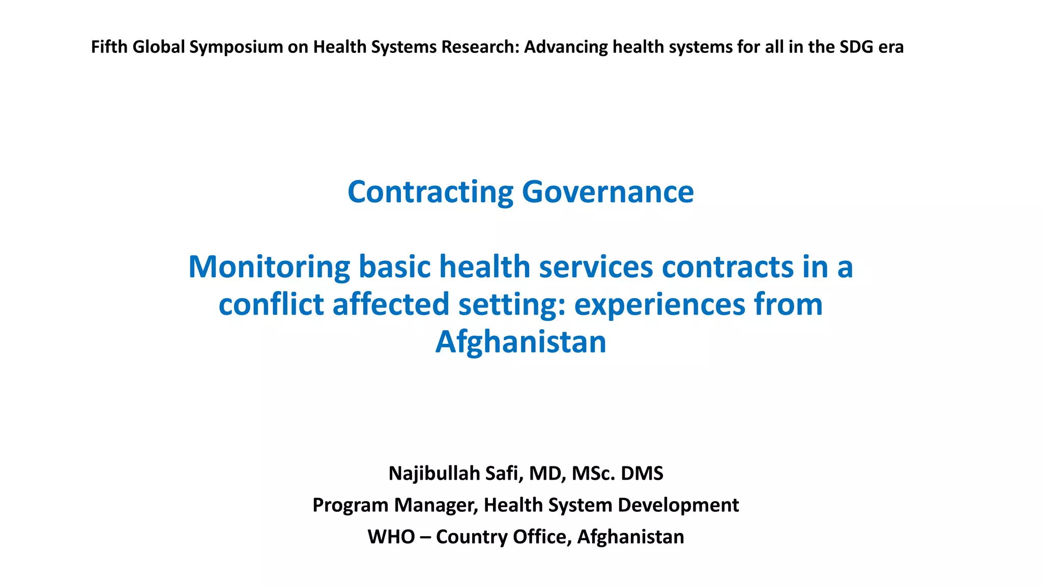 M and e contracting afghanistan 19 09-18 | PPTX