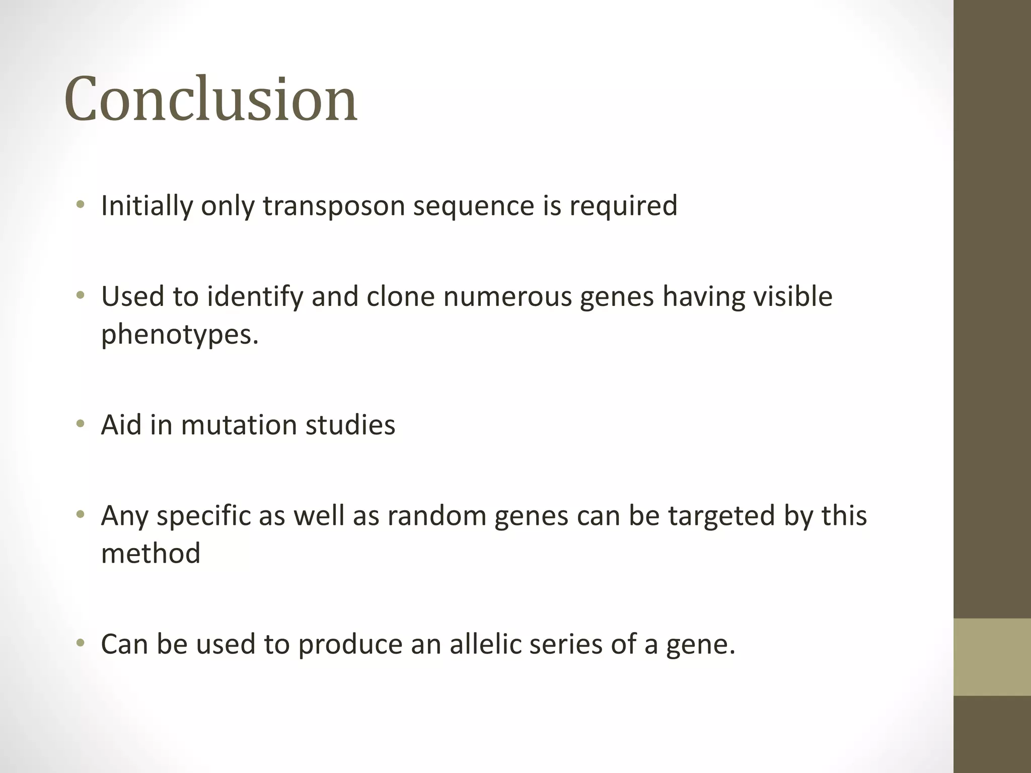 TRANSPOSON TAGGING | PPTX