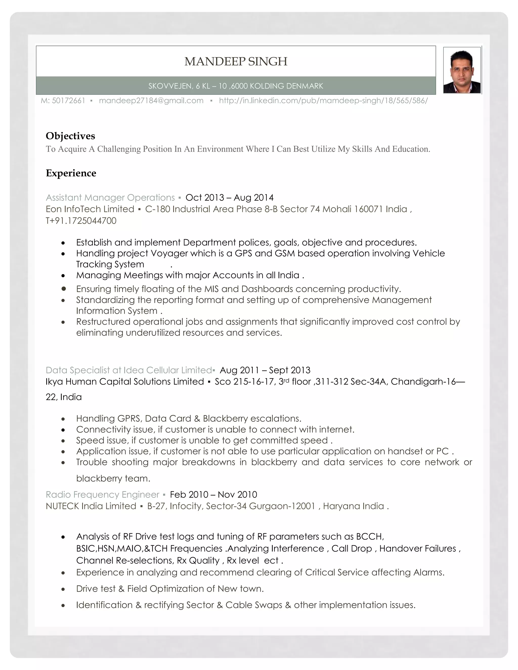 Mandeep singh | PDF | Telecommunications Industry | Industries