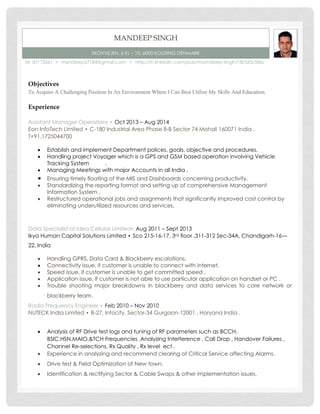 Mandeep singh | PDF | Telecommunications Industry | Industries