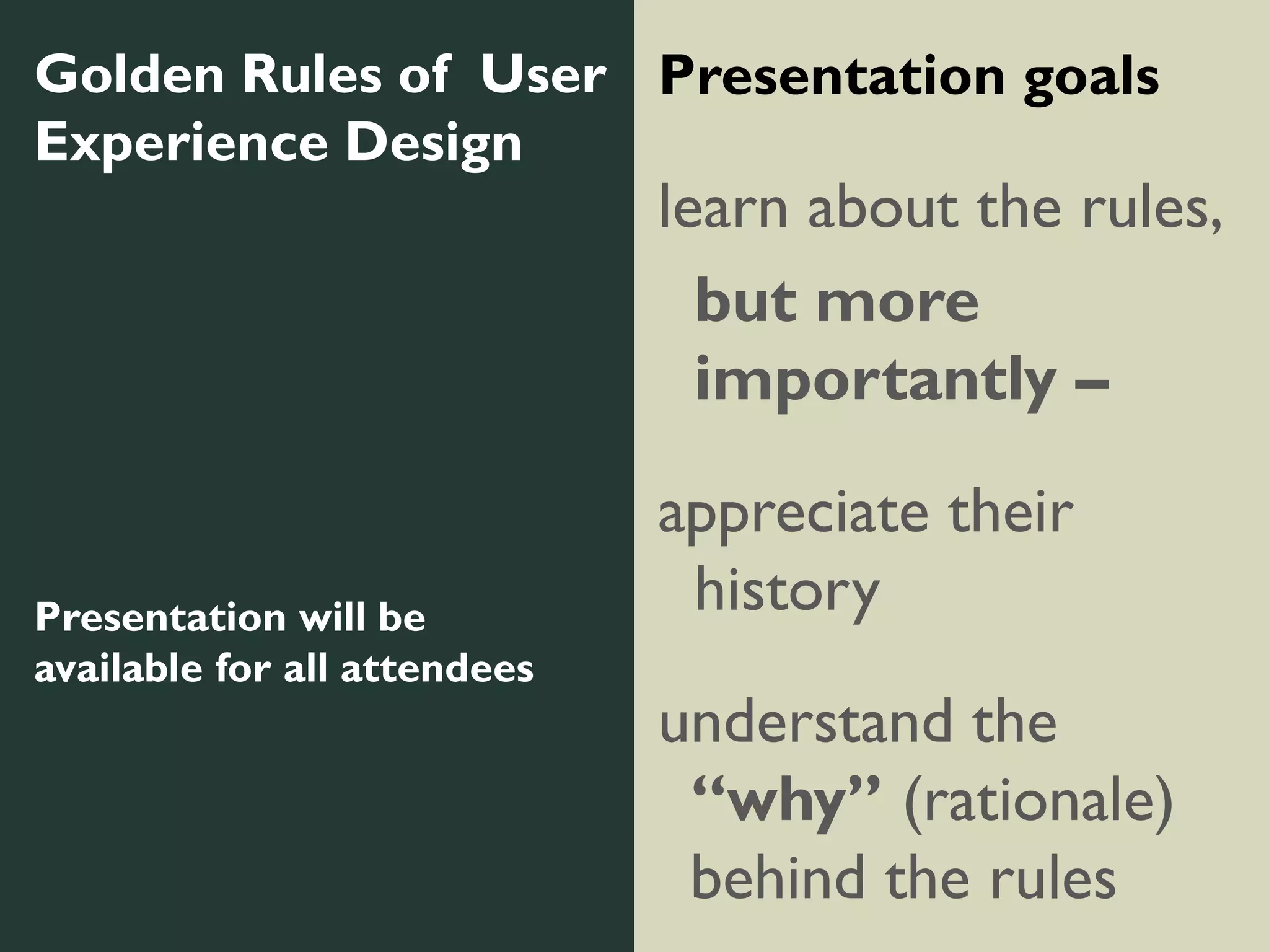 Golden Rules of User Experience Design - Theo Mandel, Ph.D. (UPDATED) | PDF