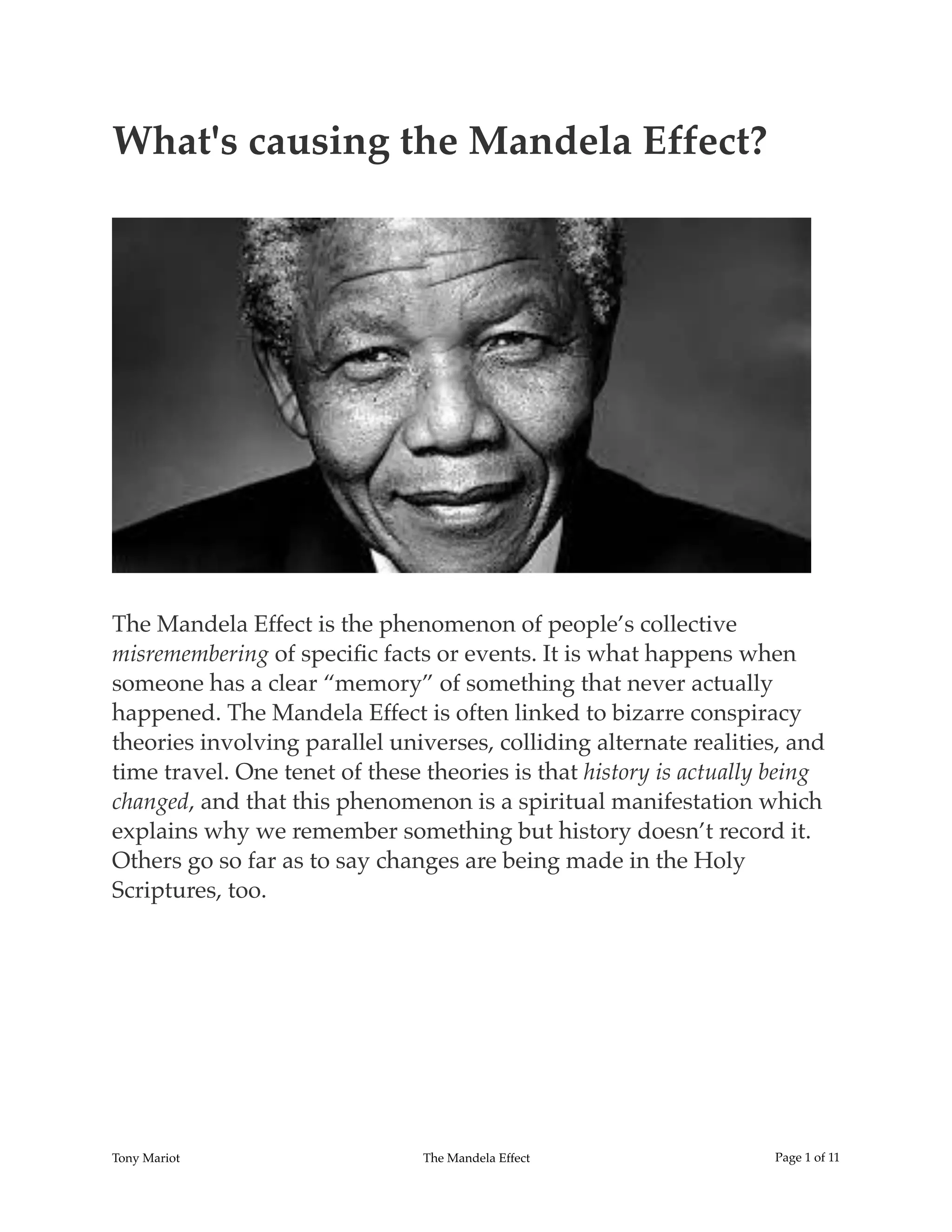 The Mandela Effect | PDF