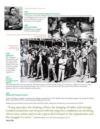 Nelson Mandela 1918-2013: A Biographical Timeline in Text and Pictures ...