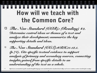 Common Core lesson planning | PPT