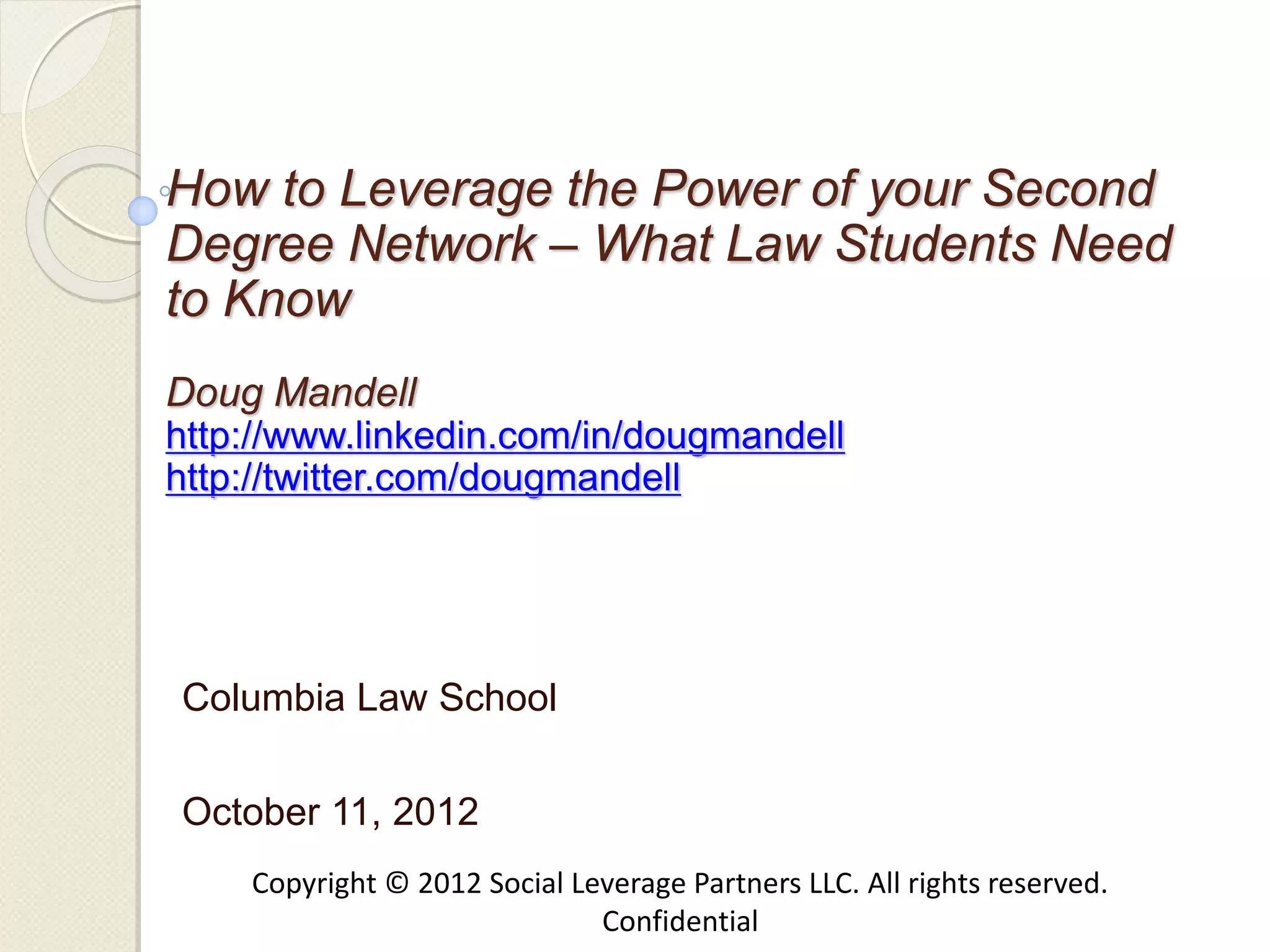 How Law Students Can Leverage the Power of Their Second Degree Network ...