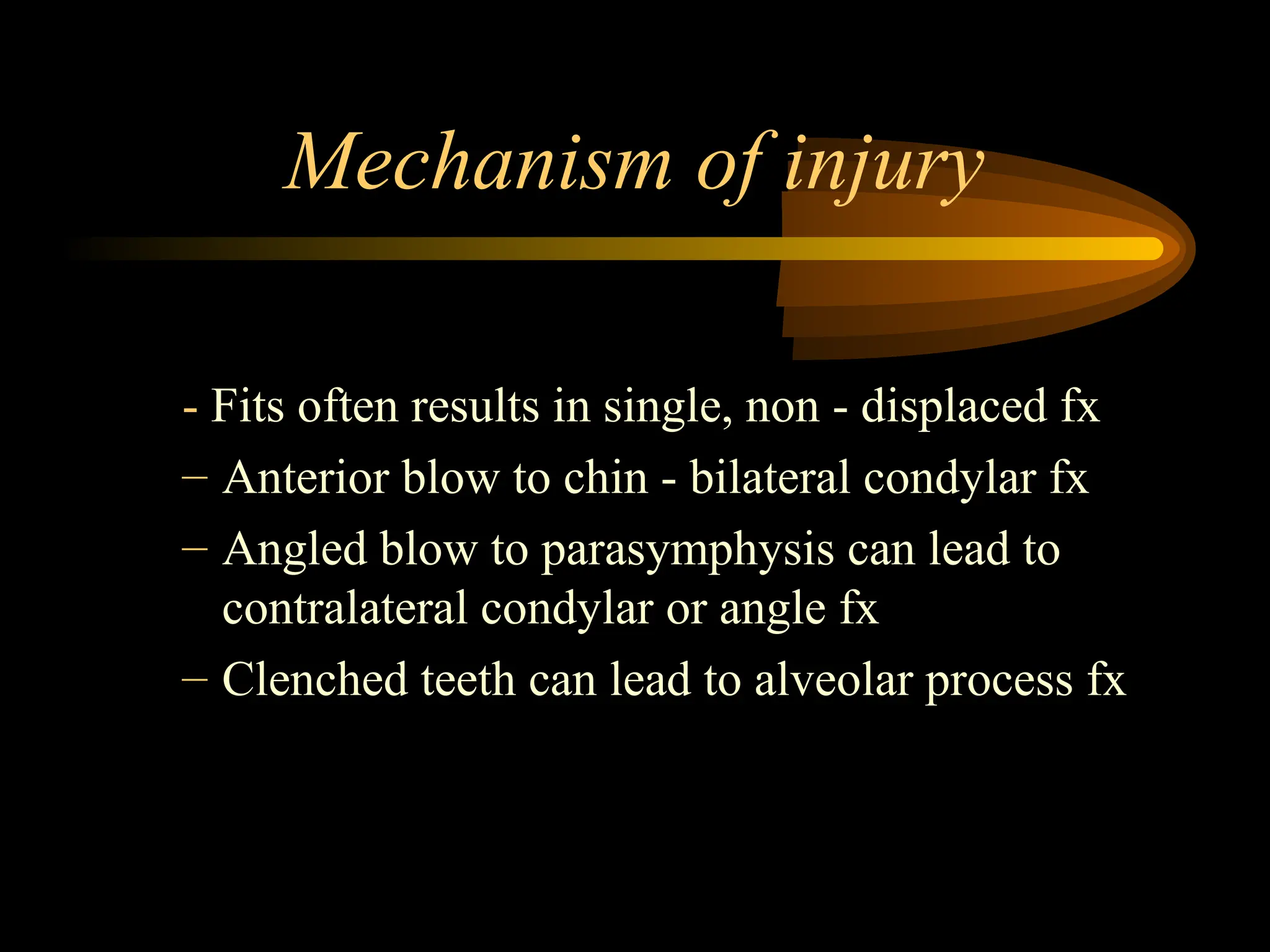 Mandible fracture signs and symptoms ppt | PPT