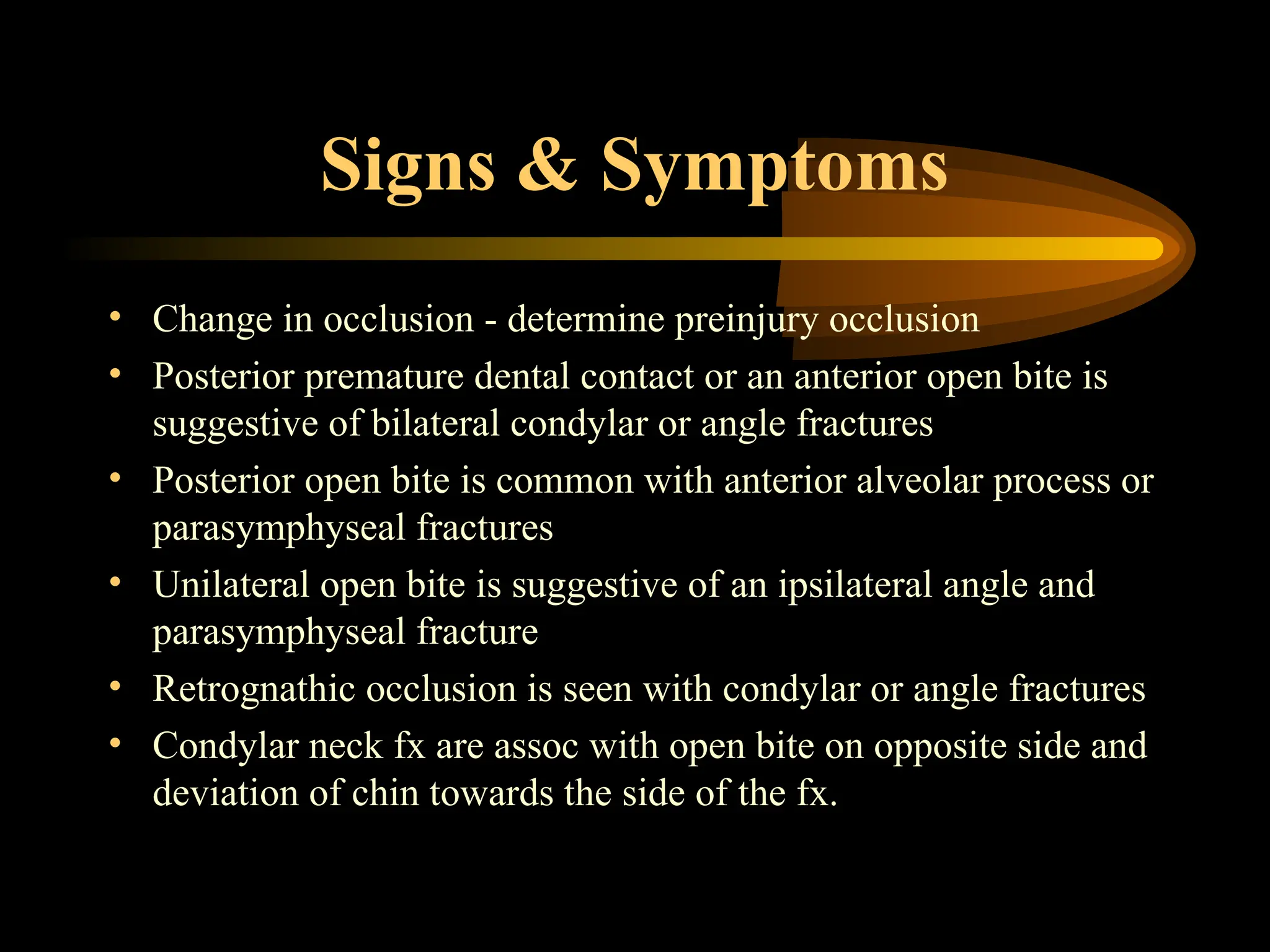 Mandible fracture signs and symptoms ppt | PPT