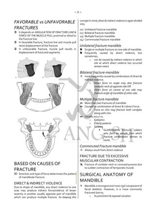 Mandible Fracture | PDF