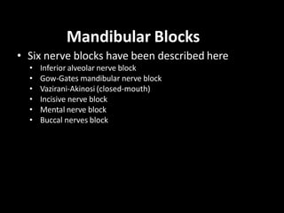 Mandibular anesthesia | PPTX