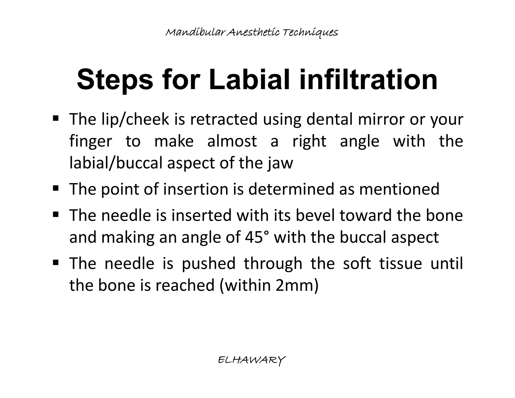 Mandibular anesthetic techniques | PDF