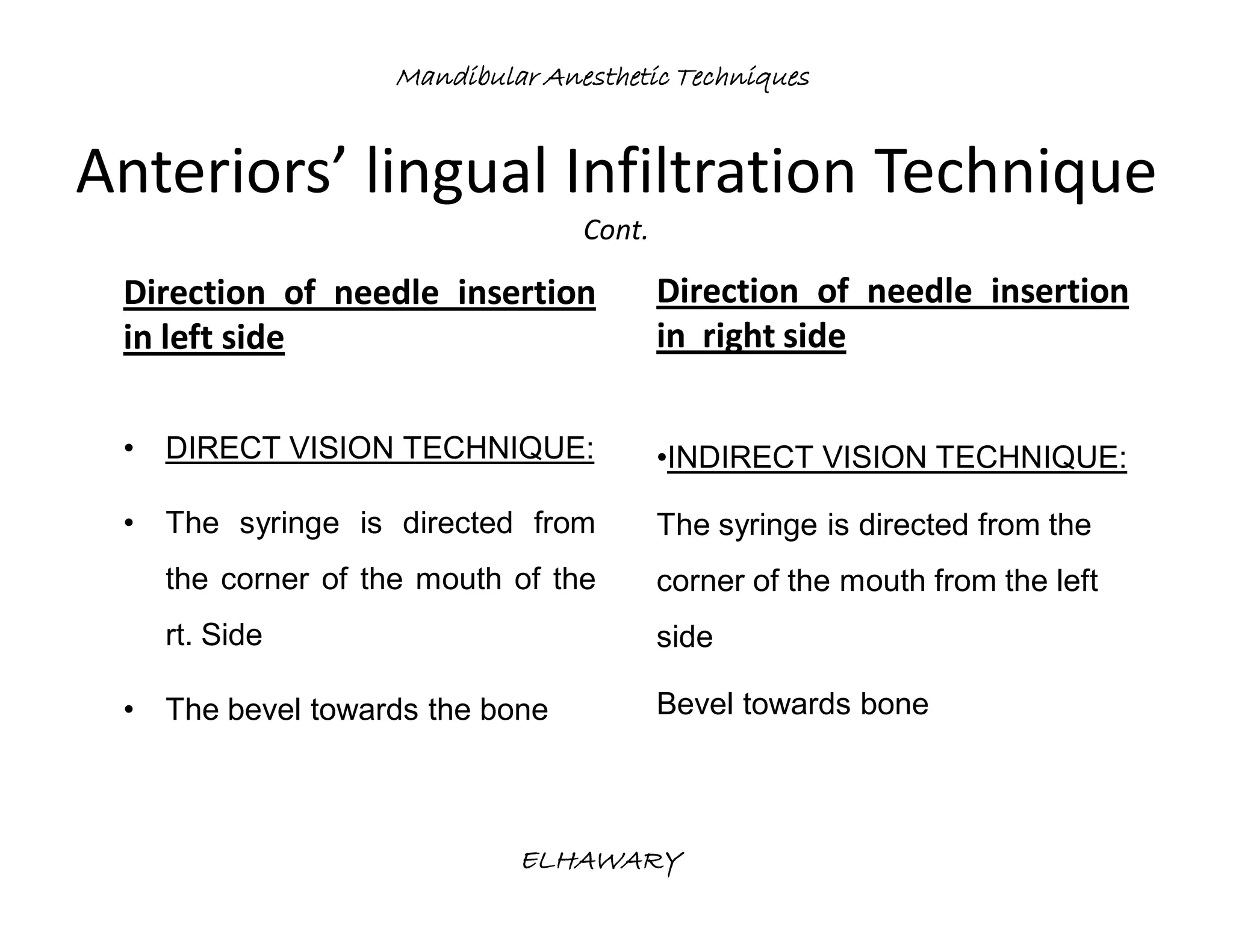 Mandibular anesthetic techniques | PDF