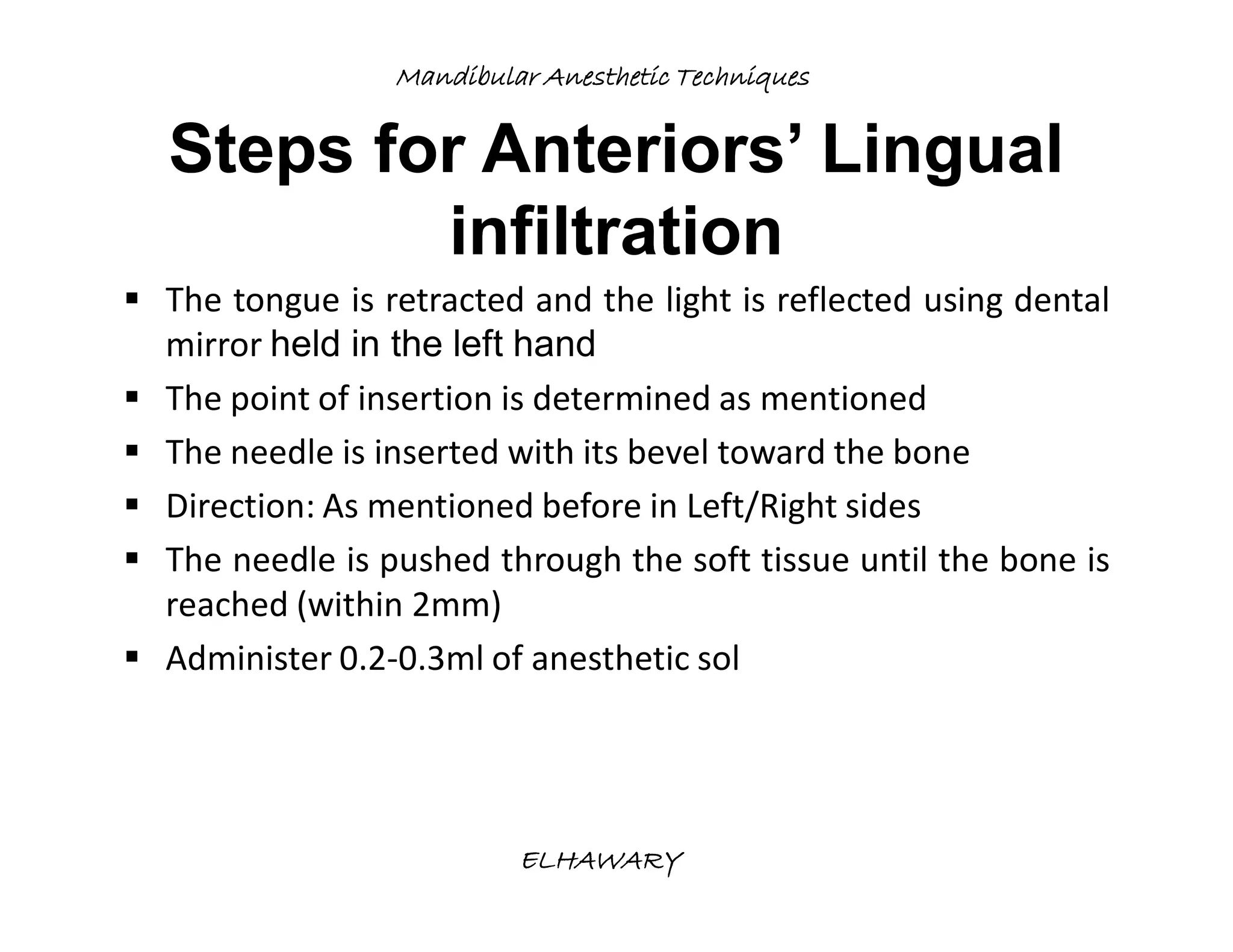 Mandibular anesthetic techniques | PDF