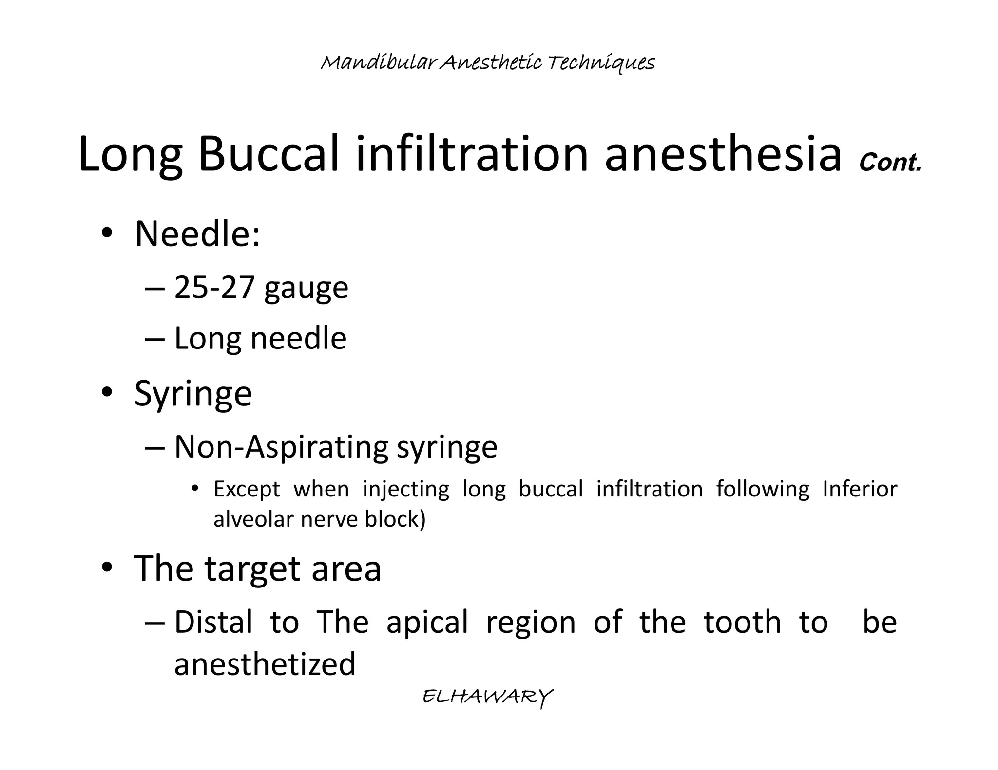 Mandibular anesthetic techniques | PDF