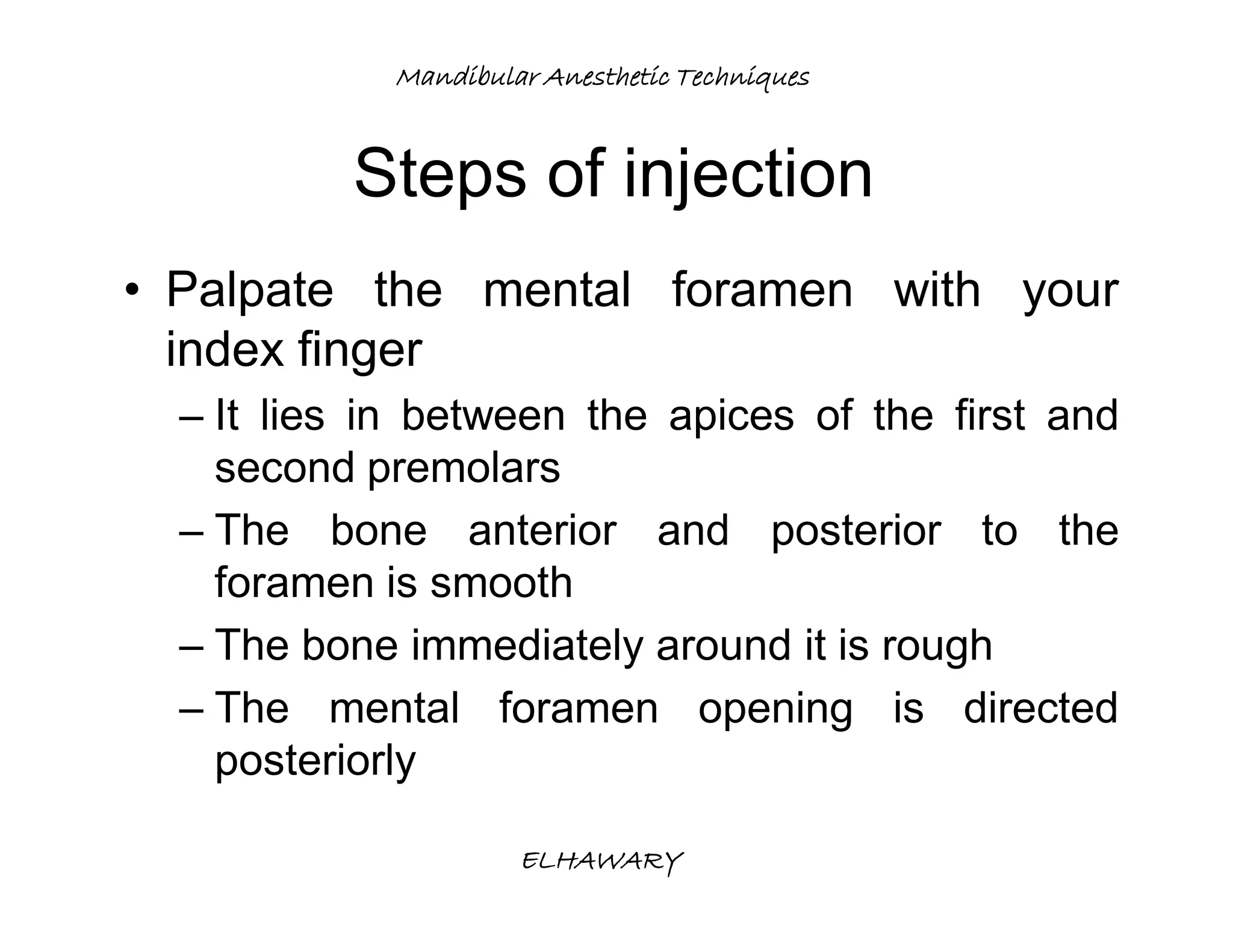 Mandibular anesthetic techniques | PDF