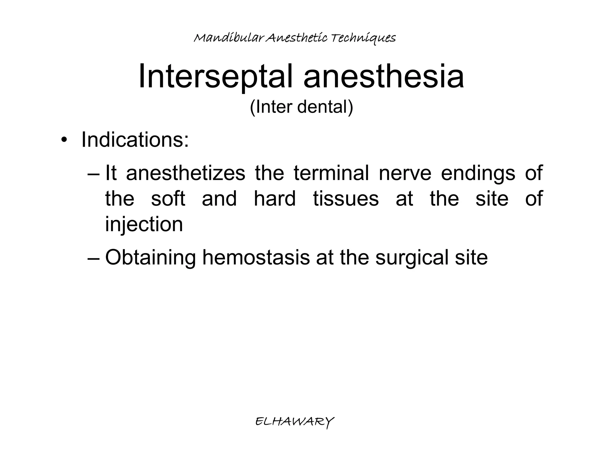 Mandibular anesthetic techniques | PDF