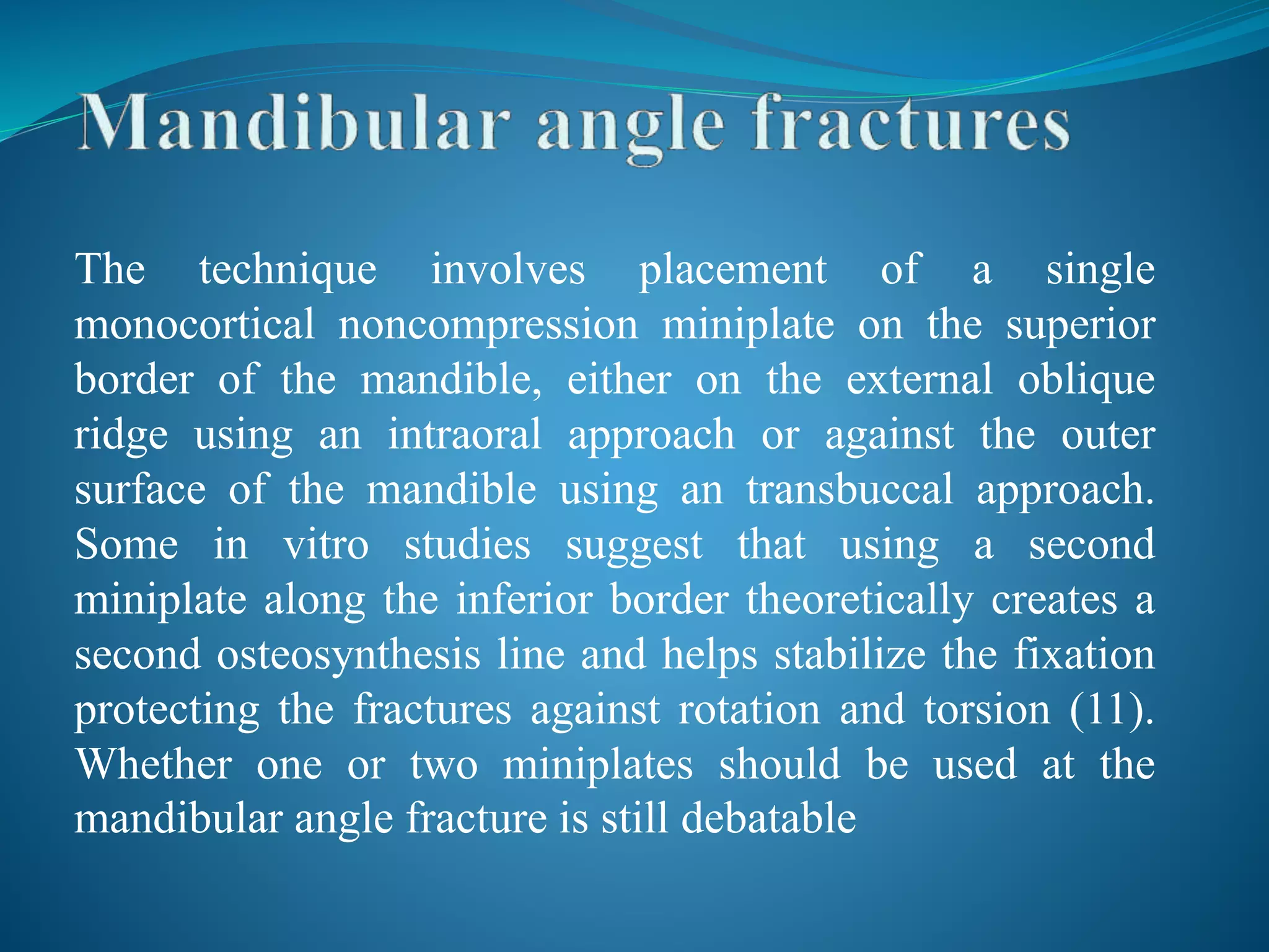 Mandibular Angle Fractures | PPTX