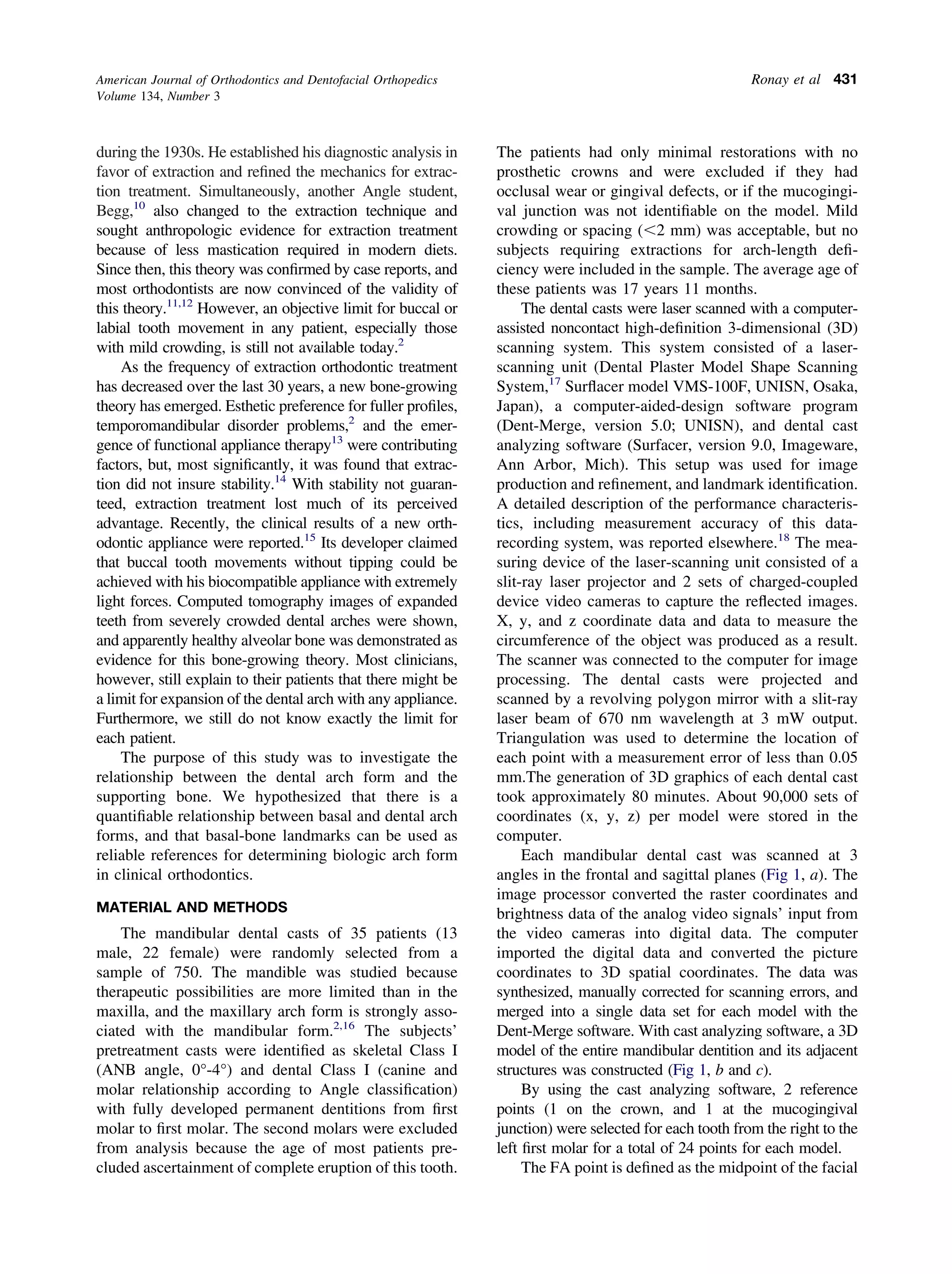 Mandibular arch form the relationship between dental and basal anatomy ...