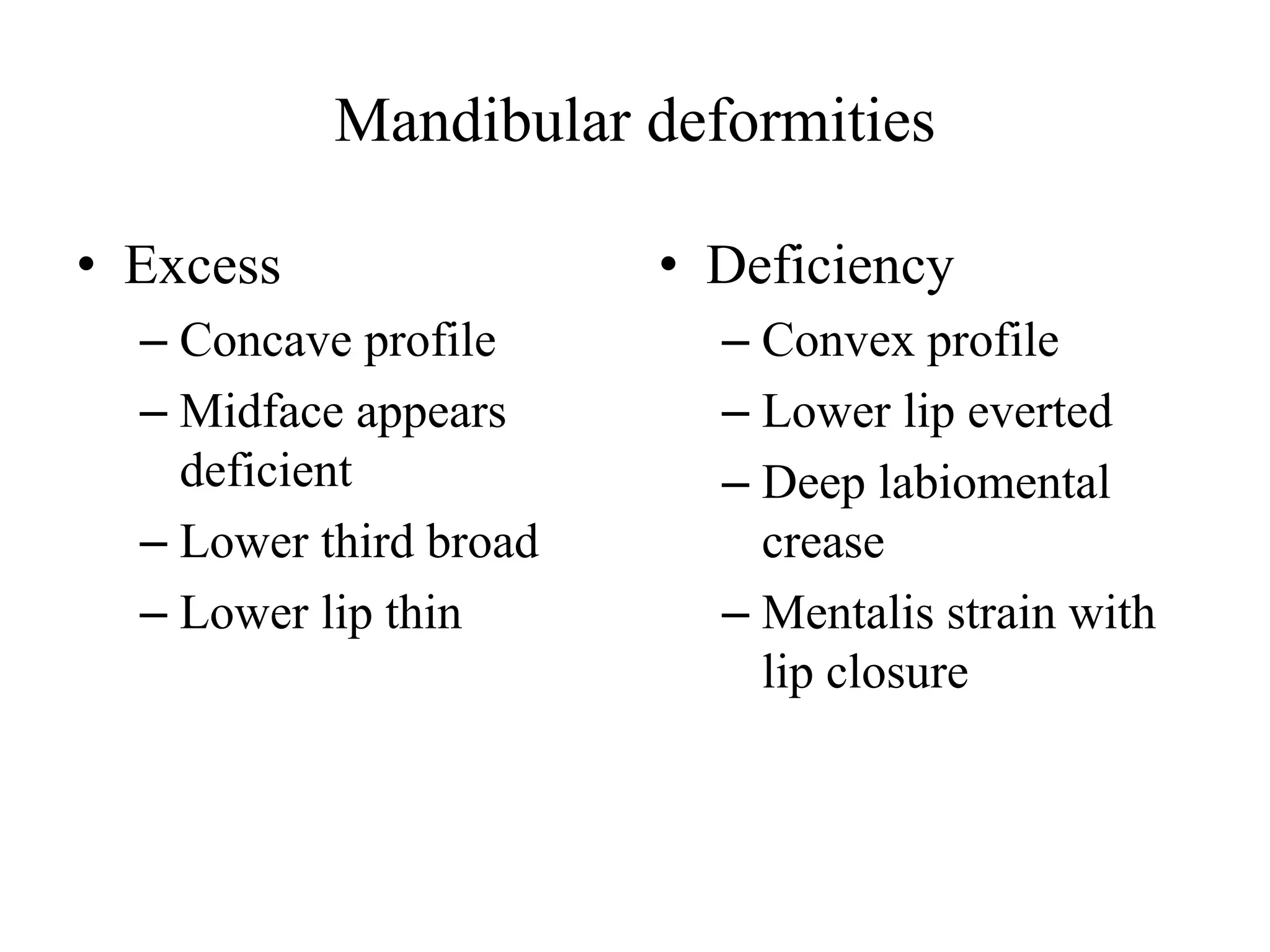 Mandibular Deformities & their Management | PPTX