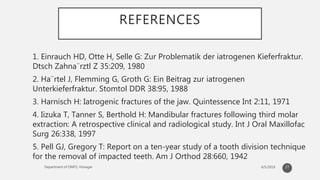 Journal club on Mandibular fracture after third molar | PPTX