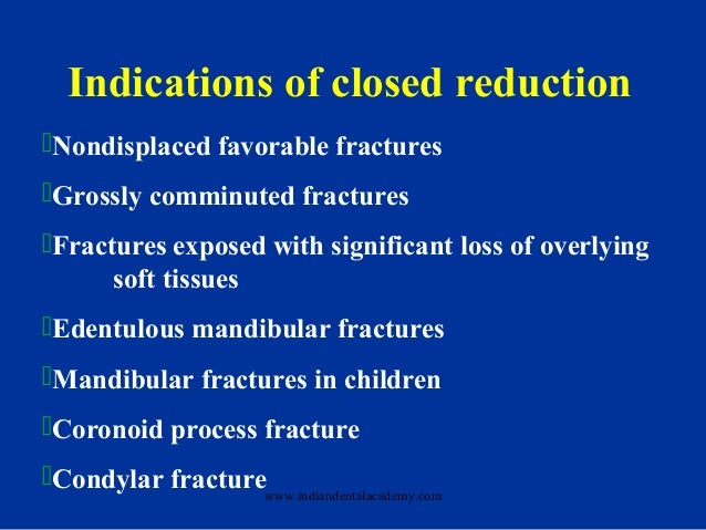 Mandibular fractures / oral surgery courses