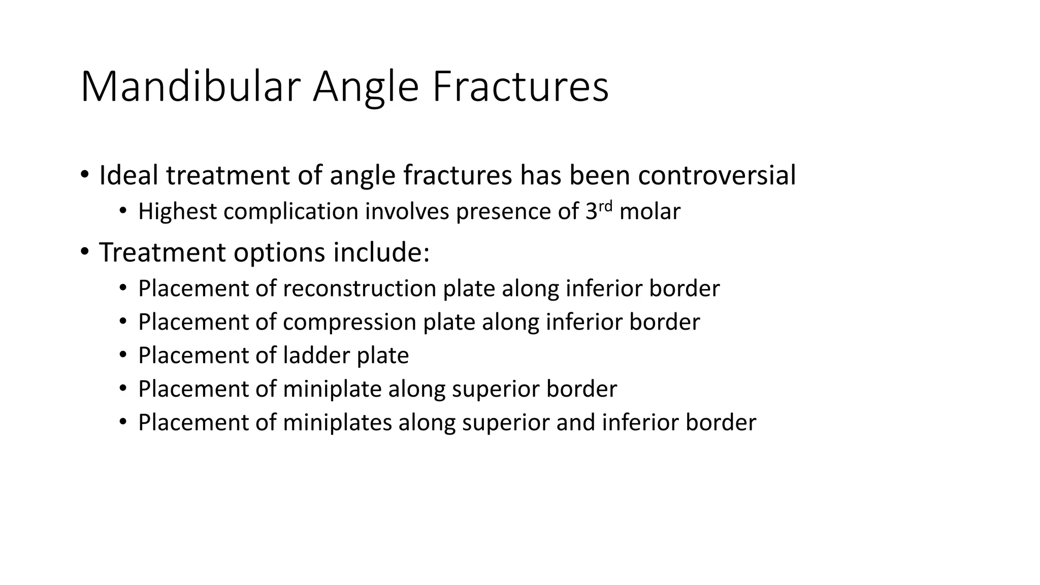 This is about mandible fx, treatments, studies | PPTX