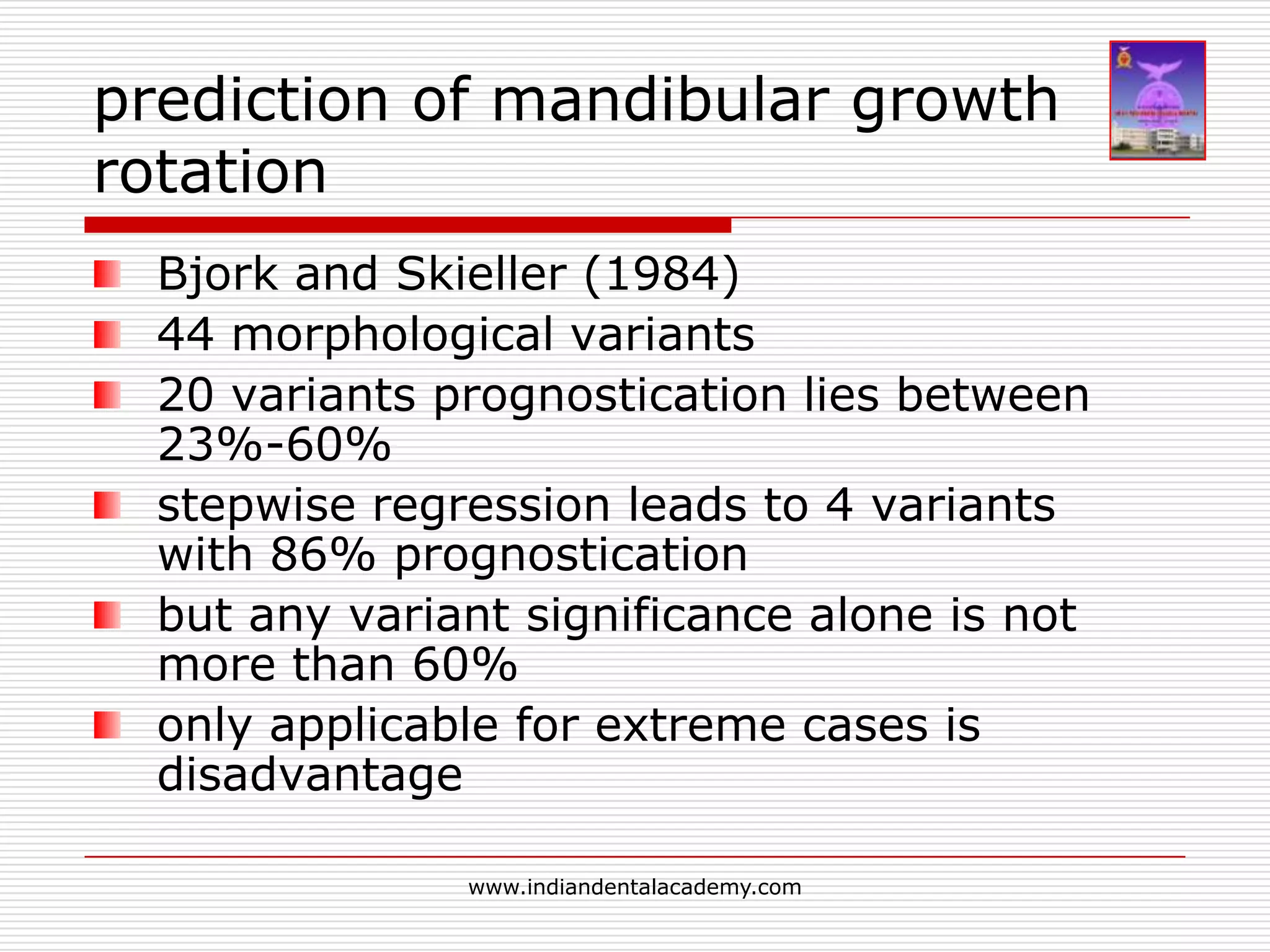 Mandibular growth rotation (2)/certified fixed orthodontic courses by ...