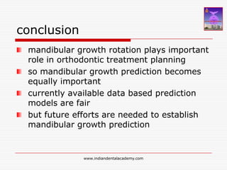 Mandibular growth rotation (2)/certified fixed orthodontic courses by ...