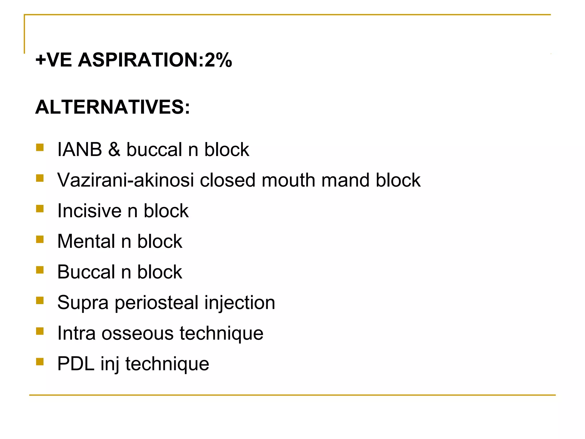 Mandibular Injection Technique | PPT | Ear, Nose and Throat Conditions ...