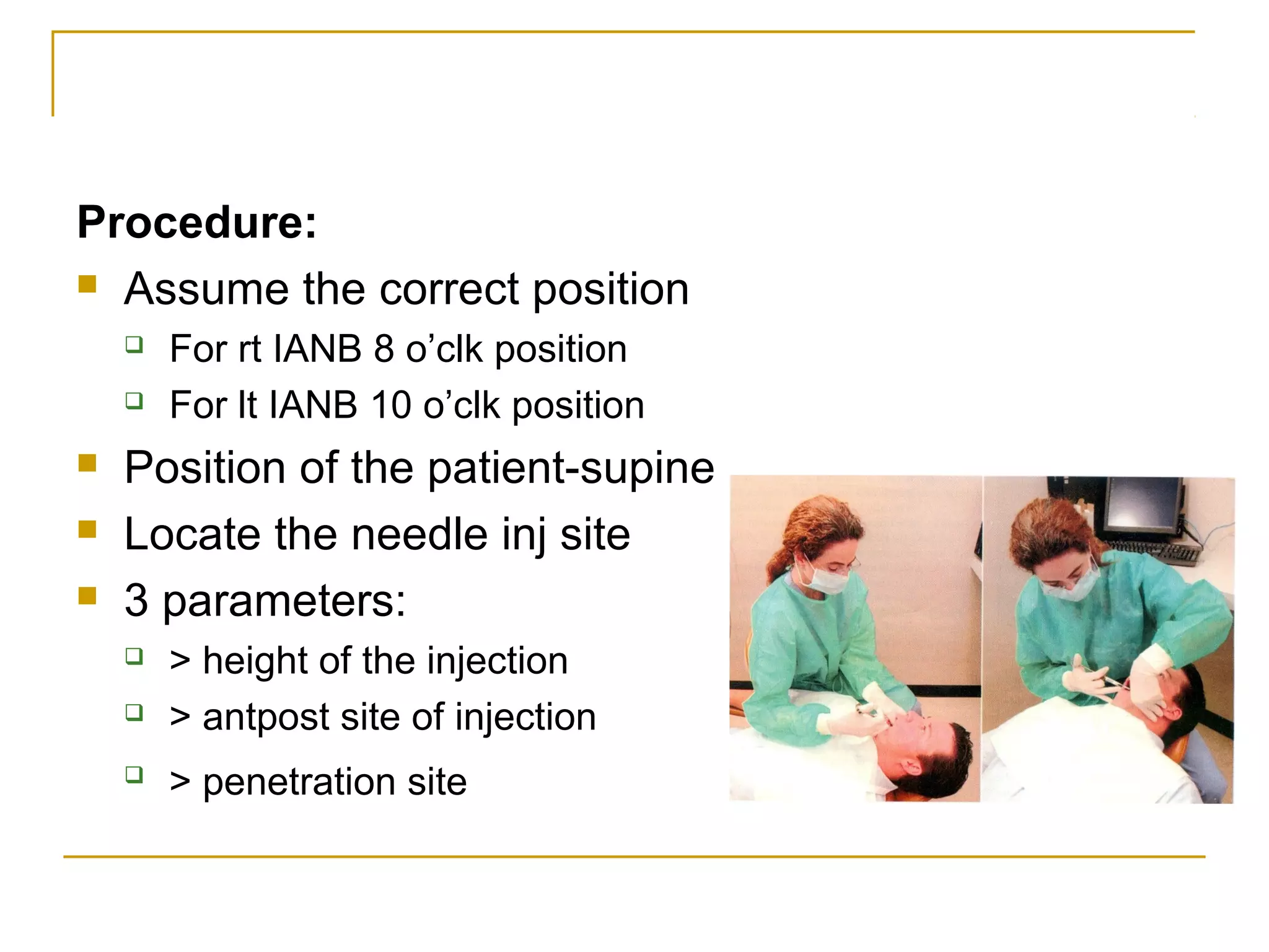 Mandibular Injection Technique | PPT