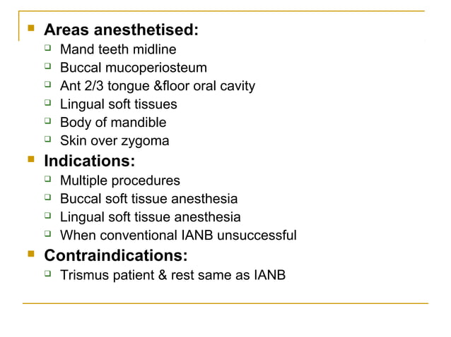 Mandibular Injection Technique | PPT | Ear, Nose and Throat Conditions ...