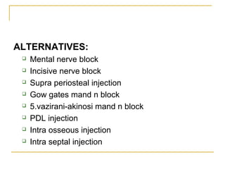 Mandibular Injection Technique | PPT | Ear, Nose and Throat Conditions ...