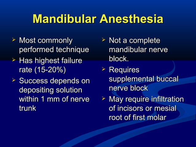 Mandibular Local Anesthesia | PPT