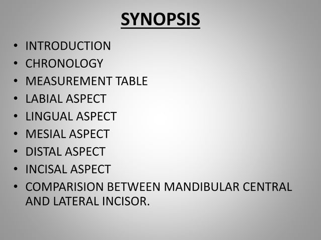 PERMANENT Mandibular lateral incisor | PPT
