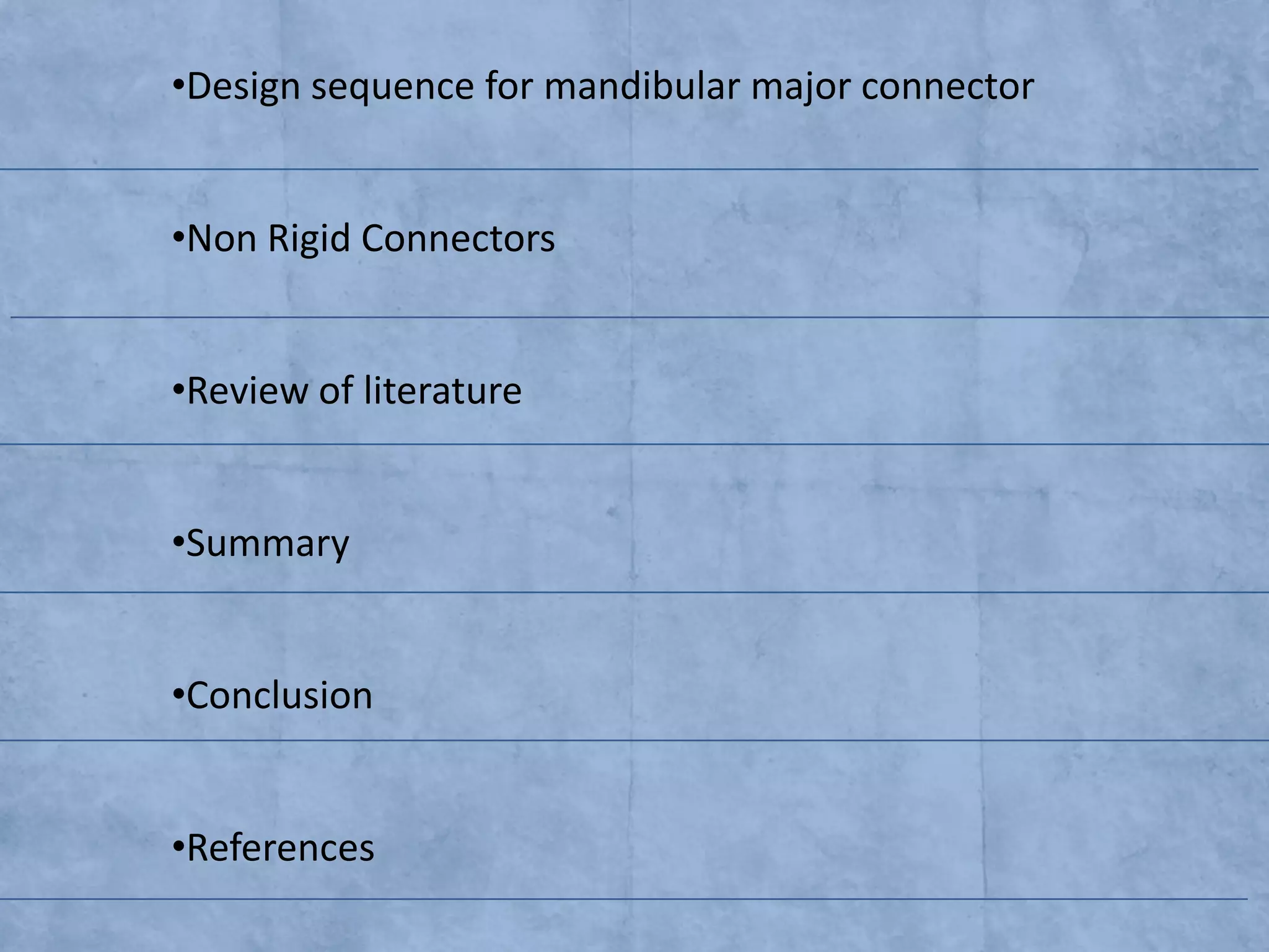 Mandibular Major Connectors | PPTX
