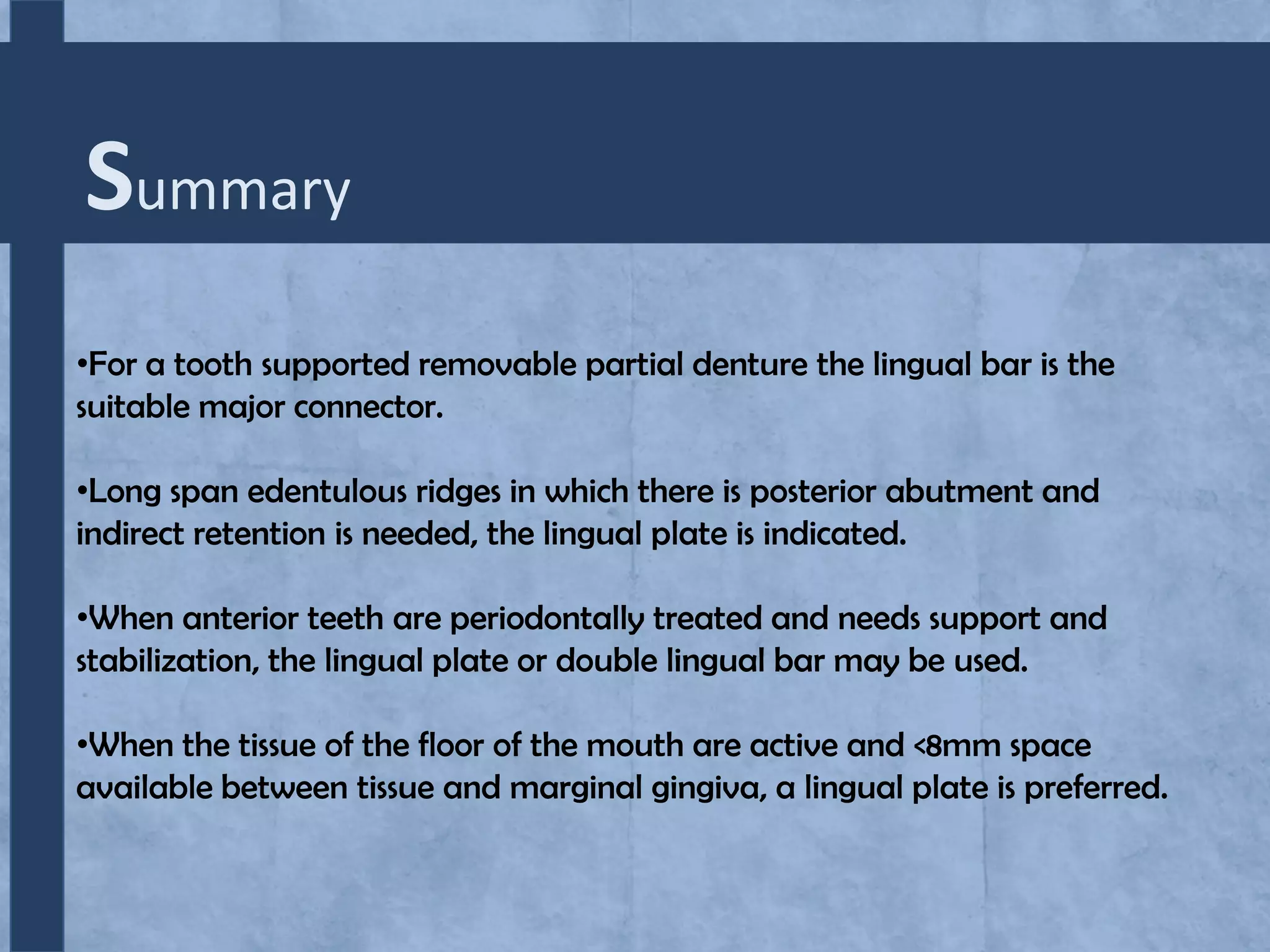 Mandibular Major Connectors | PPTX