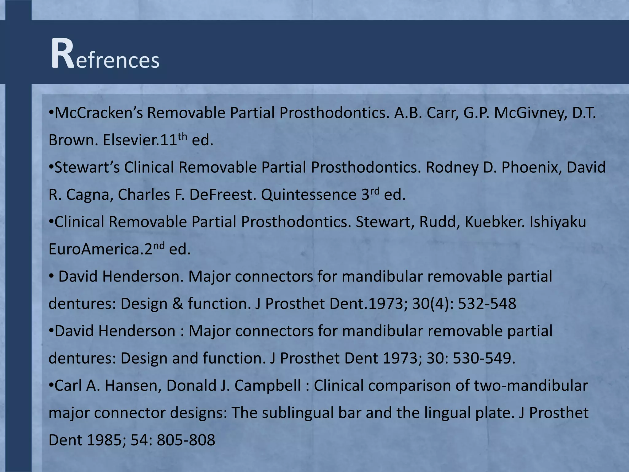 Mandibular Major Connectors | PPTX
