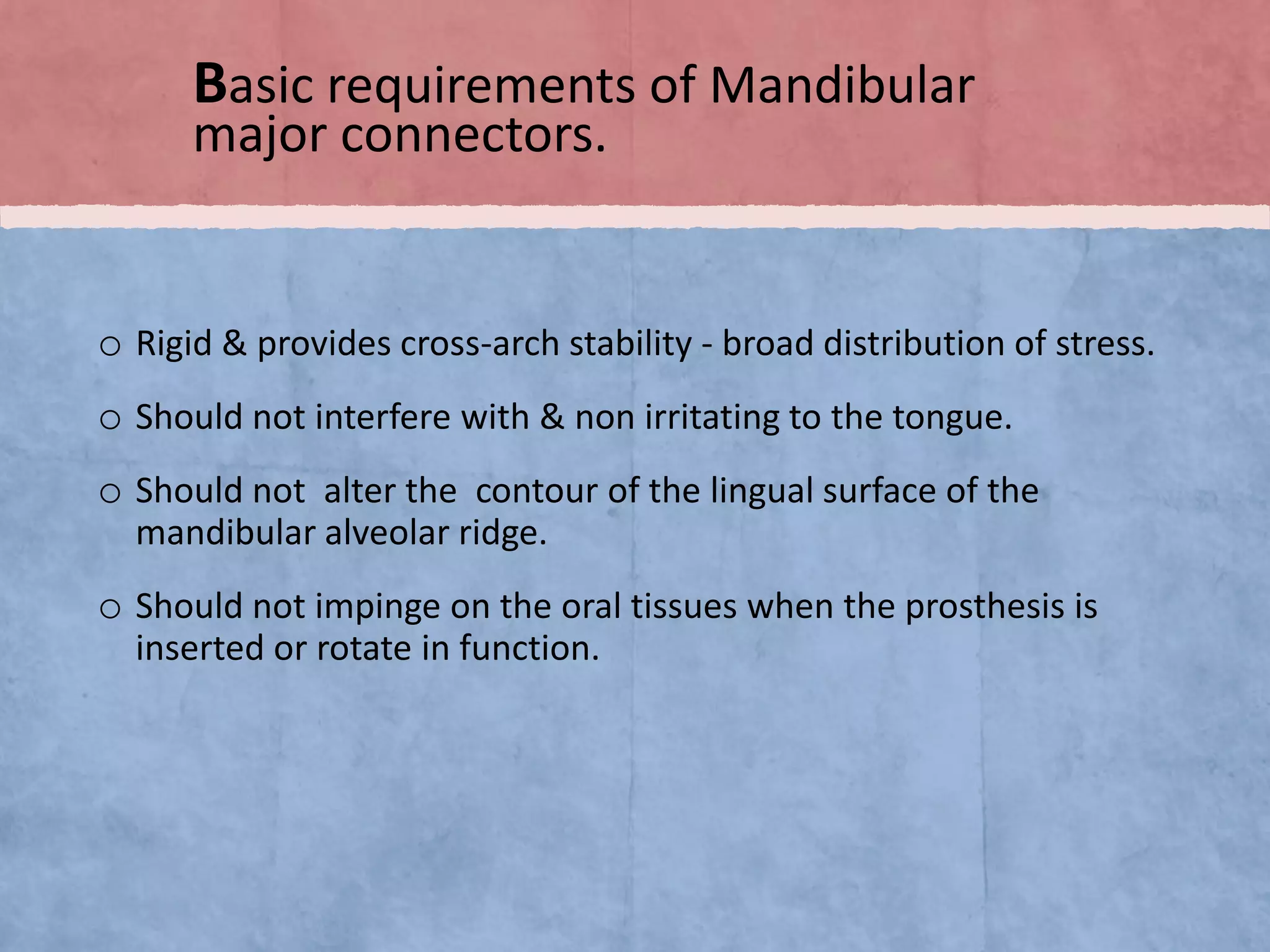 Mandibular Major Connectors | PPTX