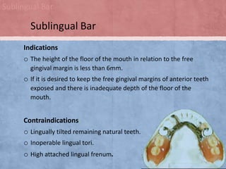 Mandibular Major Connectors | PPTX