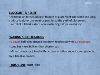 Mandibular Major Connectors | PPTX